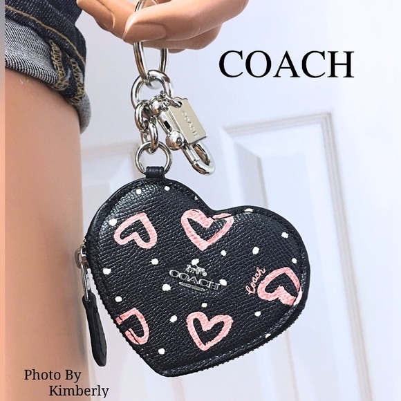 Coach | Accessories | Coach Heart Keychain Bag Charm Coin Pouch Nwt ...